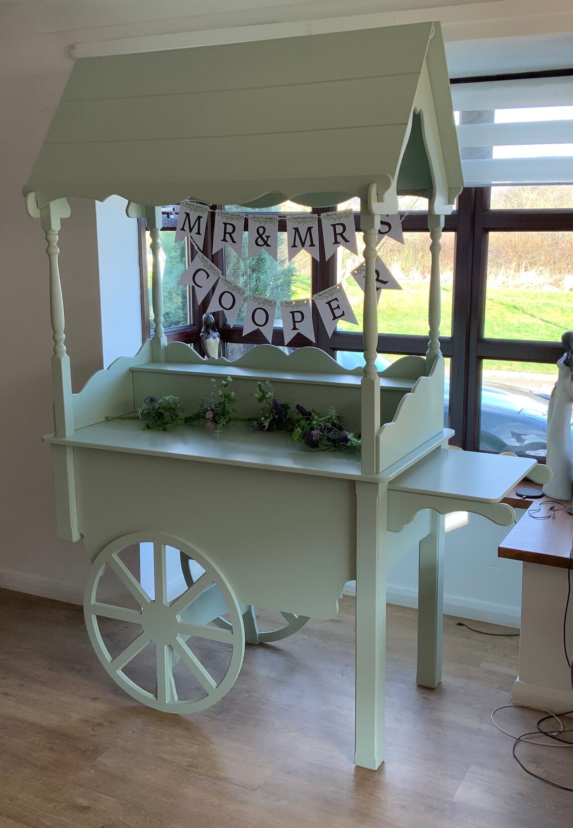 Collapsible Candy Cart: White Wedding Sweet Display - Etsy