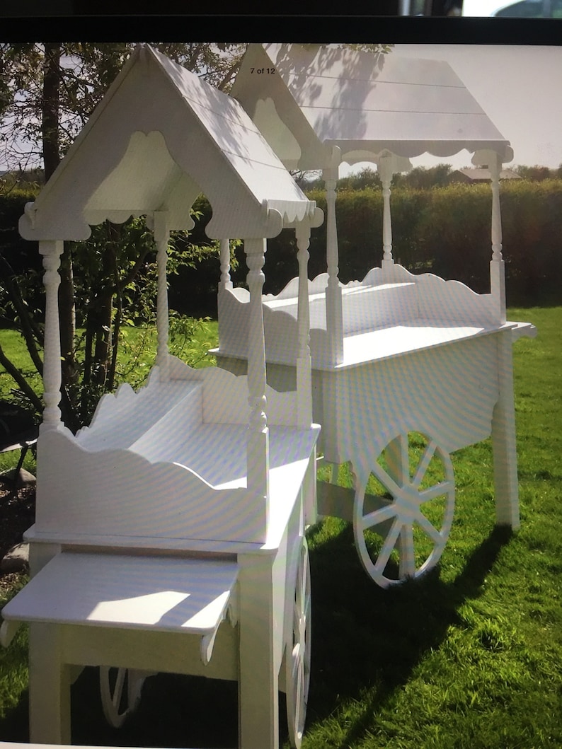 Collapsible Candy Cart: White Wedding Sweet Display - Etsy