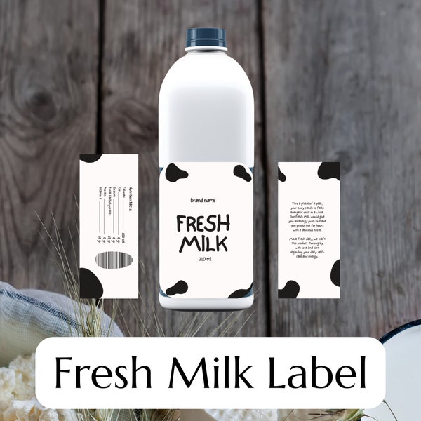 Milk Bottle Labels - Etsy