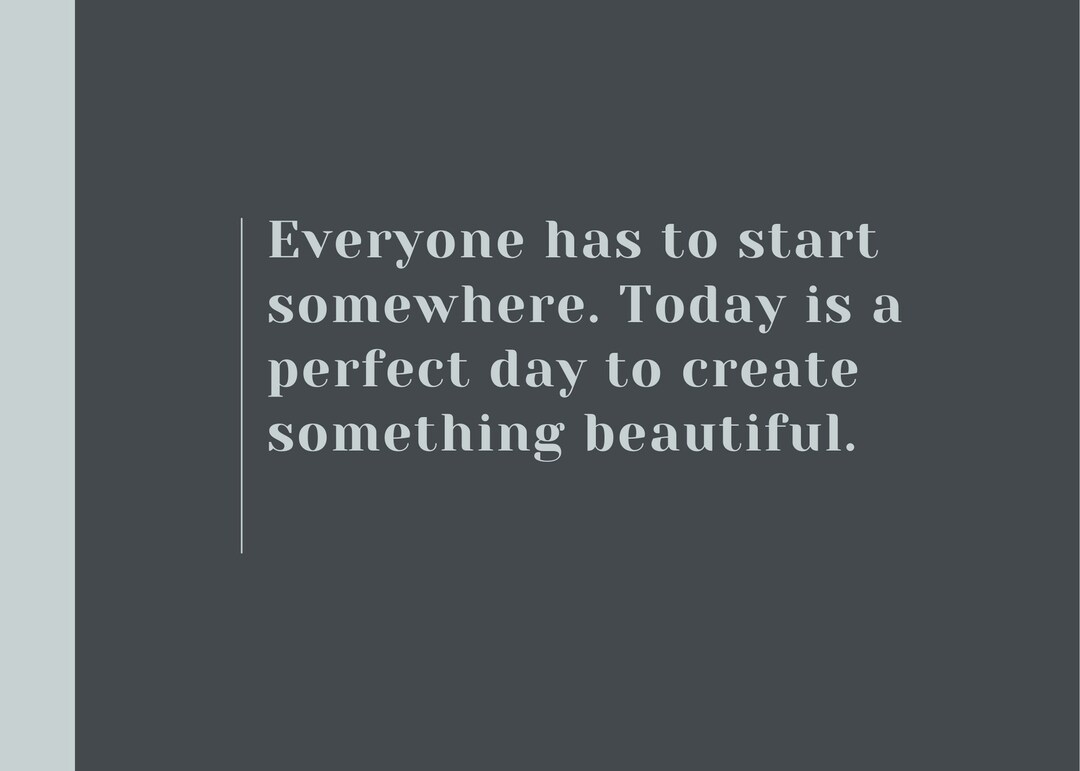 Grey Simple Motivational Positive Affirmation Card - Etsy