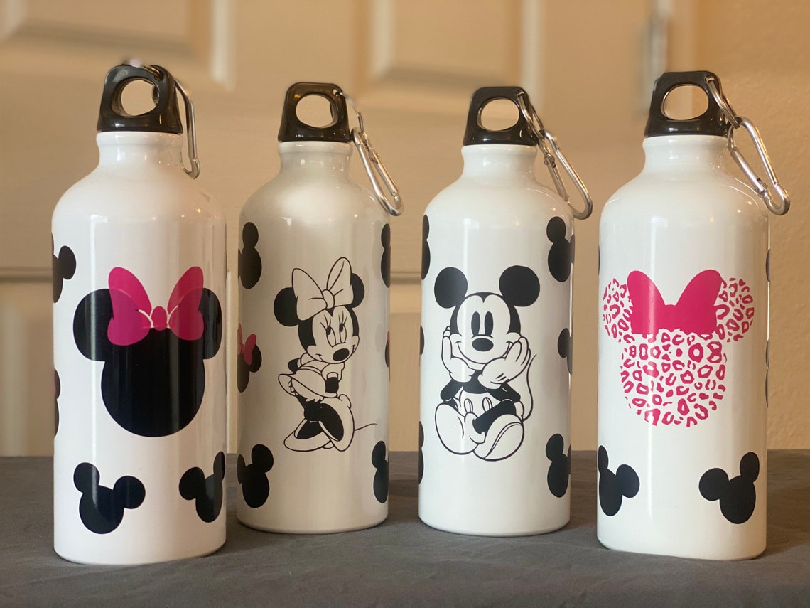 20oz Aluminum Minnie/mickey Water Bottle Personalized With - Etsy