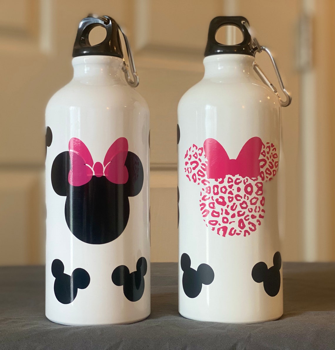 20oz Aluminum Minnie/mickey Water Bottle Personalized With - Etsy