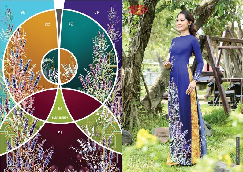 Custom Made Vietnamese Ao Dai Dress in Thai Tuan Printed Fabric - Etsy