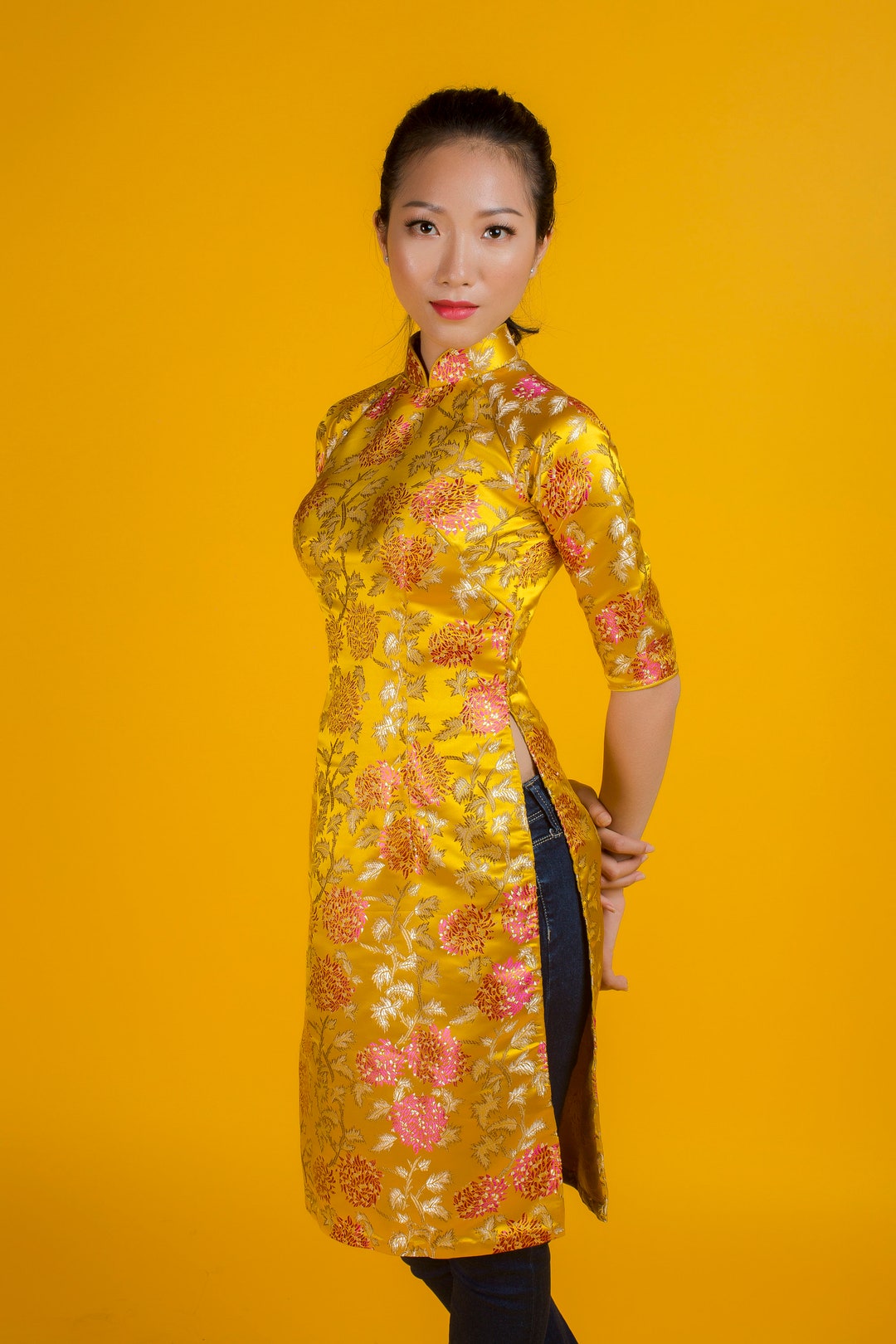 Modern Brocade Ao Dai - Etsy