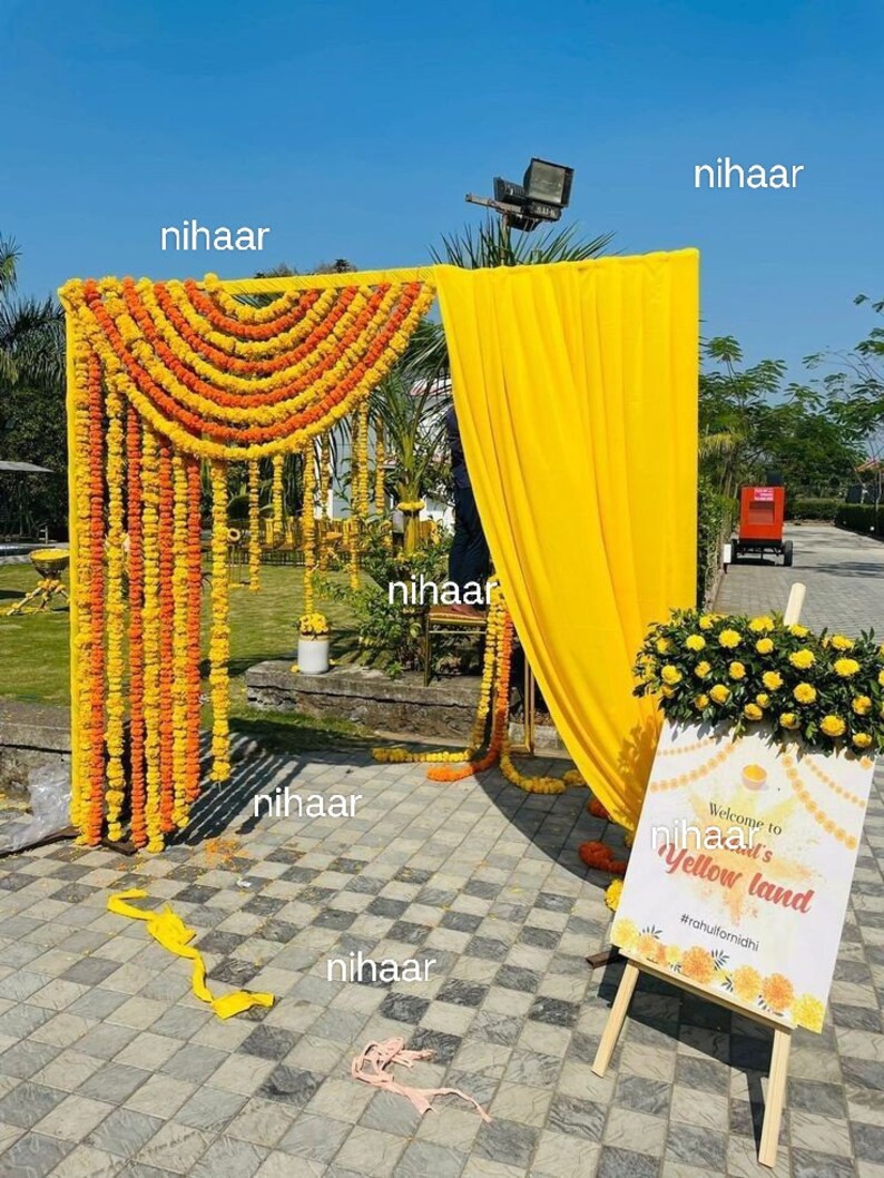 10 Feet Real Looking Like Marigold Garlands for Haldi , Mehandi ...