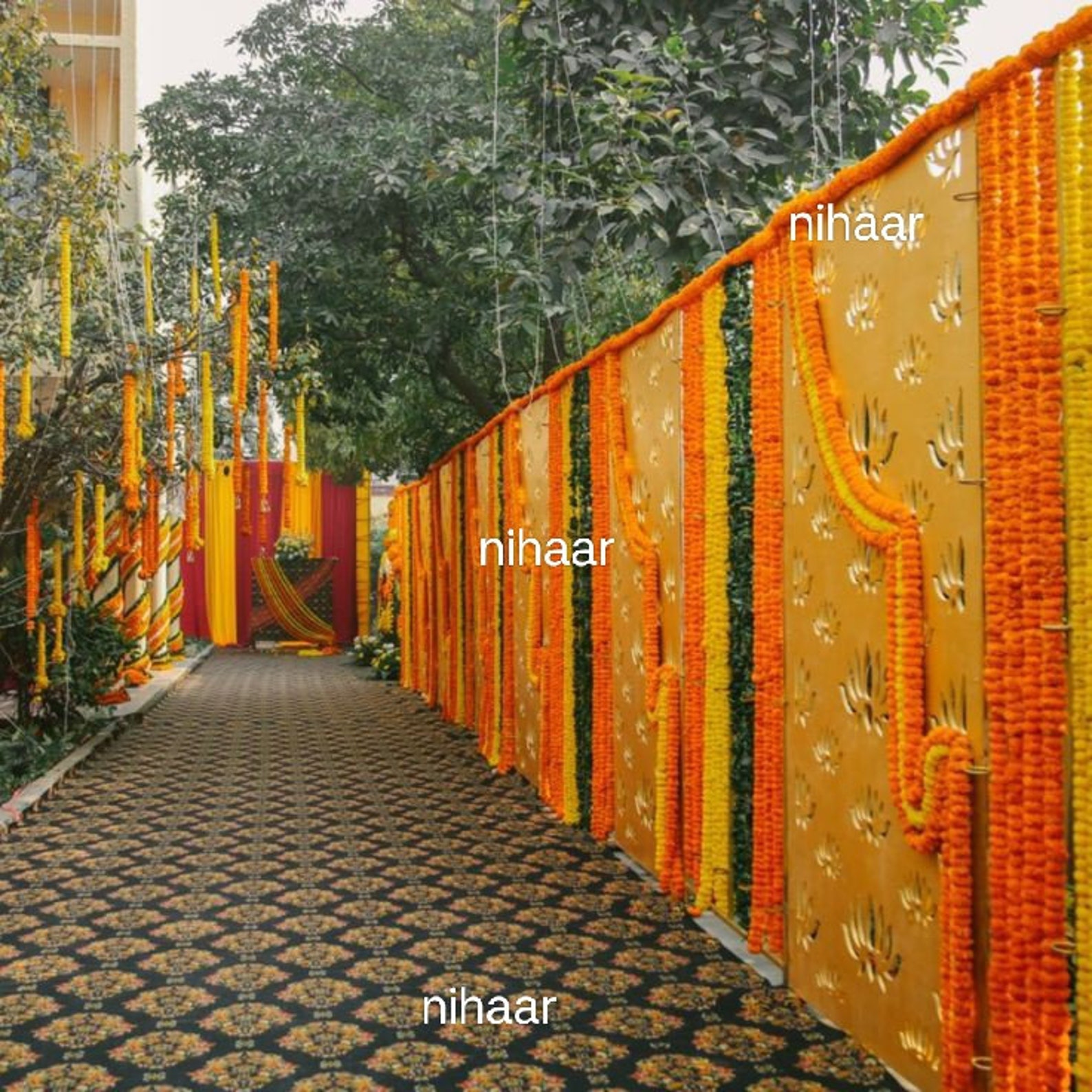 10 Feet Real Looking Like Marigold Garlands for Haldi , Mehandi ...