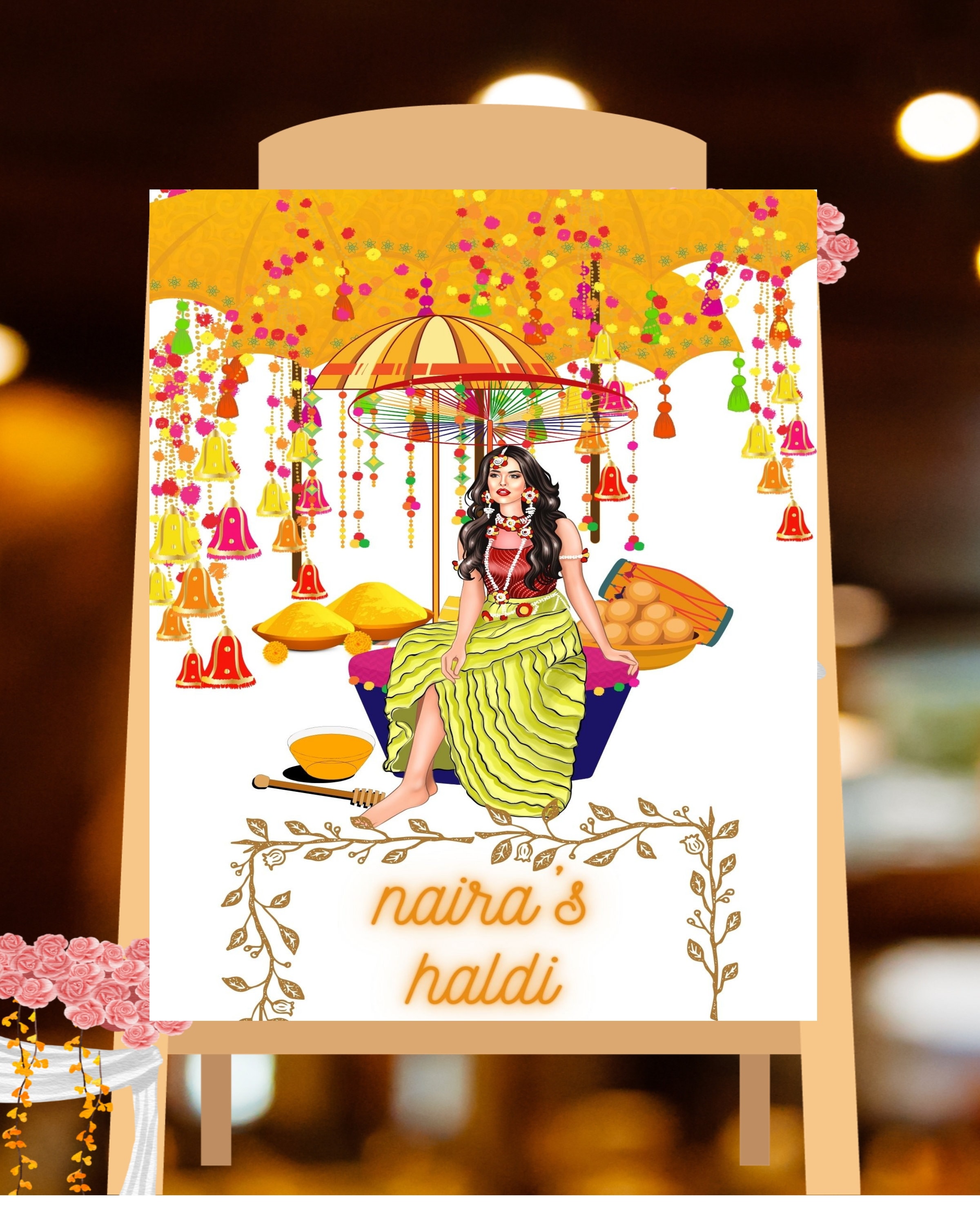 Haldi Sign Board for Wedding Customize Haldi and Mehandi - Etsy Australia