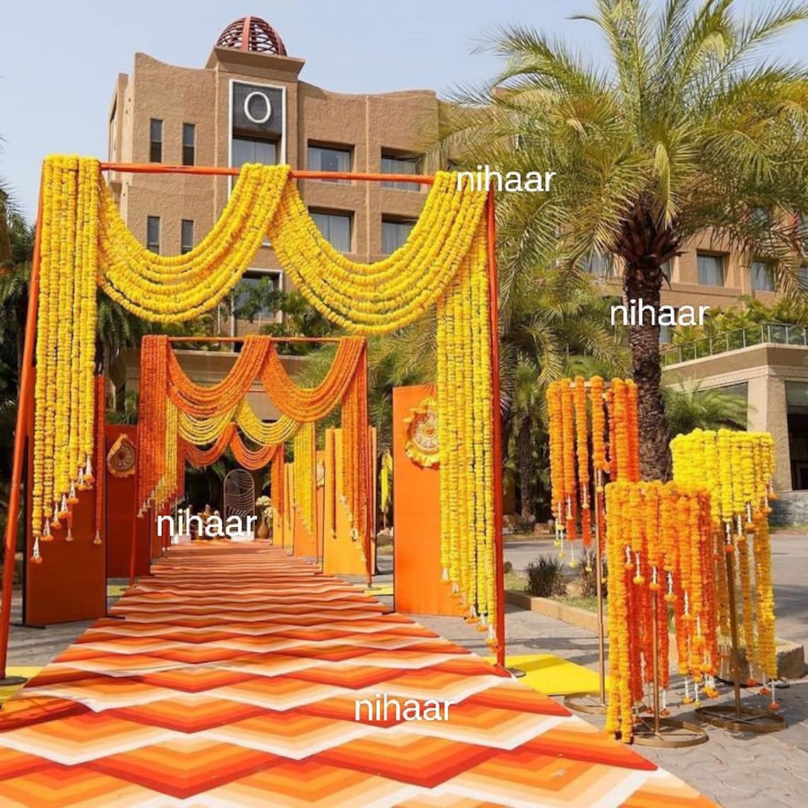 10 Feet Real Looking Like Marigold Garlands for Haldi , Mehandi ...