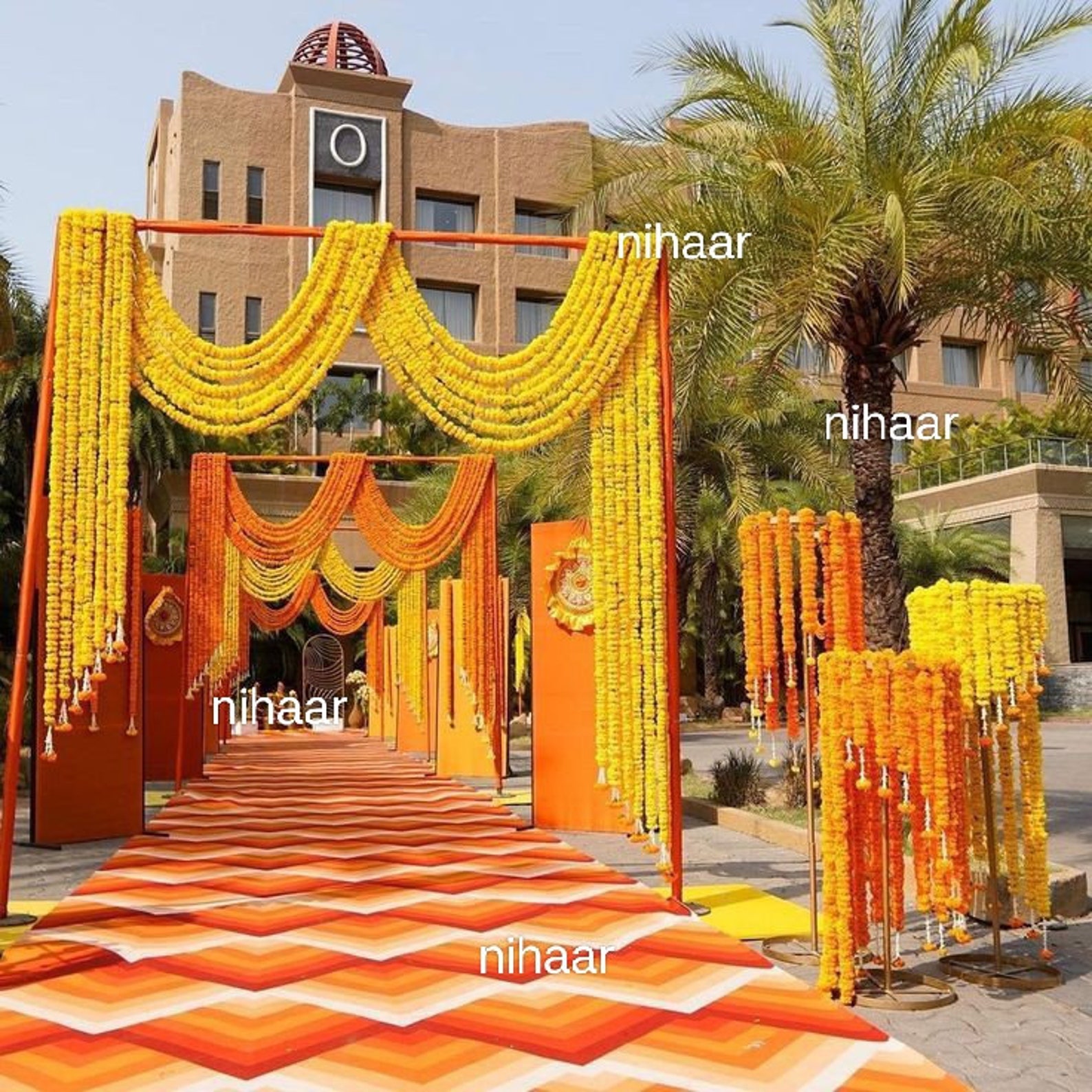 10 Feet Real Looking Like Marigold Garlands for Haldi , Mehandi ...
