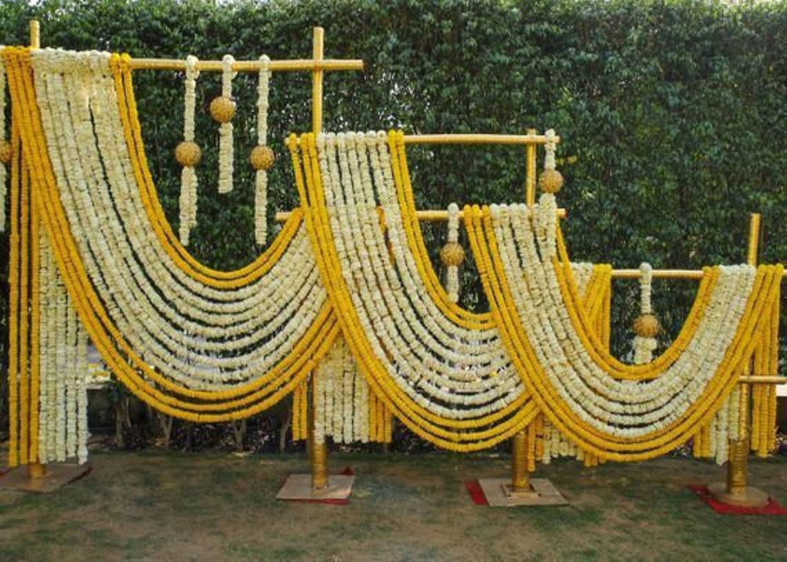 10 Feet Real Looking Like Marigold Garlands for Haldi , Mehandi ...