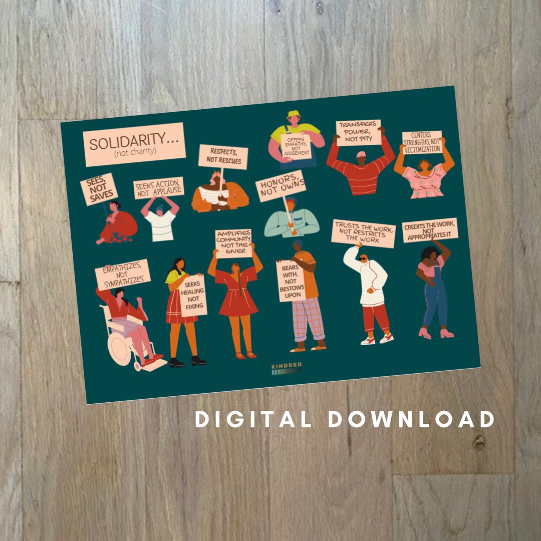 Solidarity Not Charity Digital Print Download Art or Card - Etsy