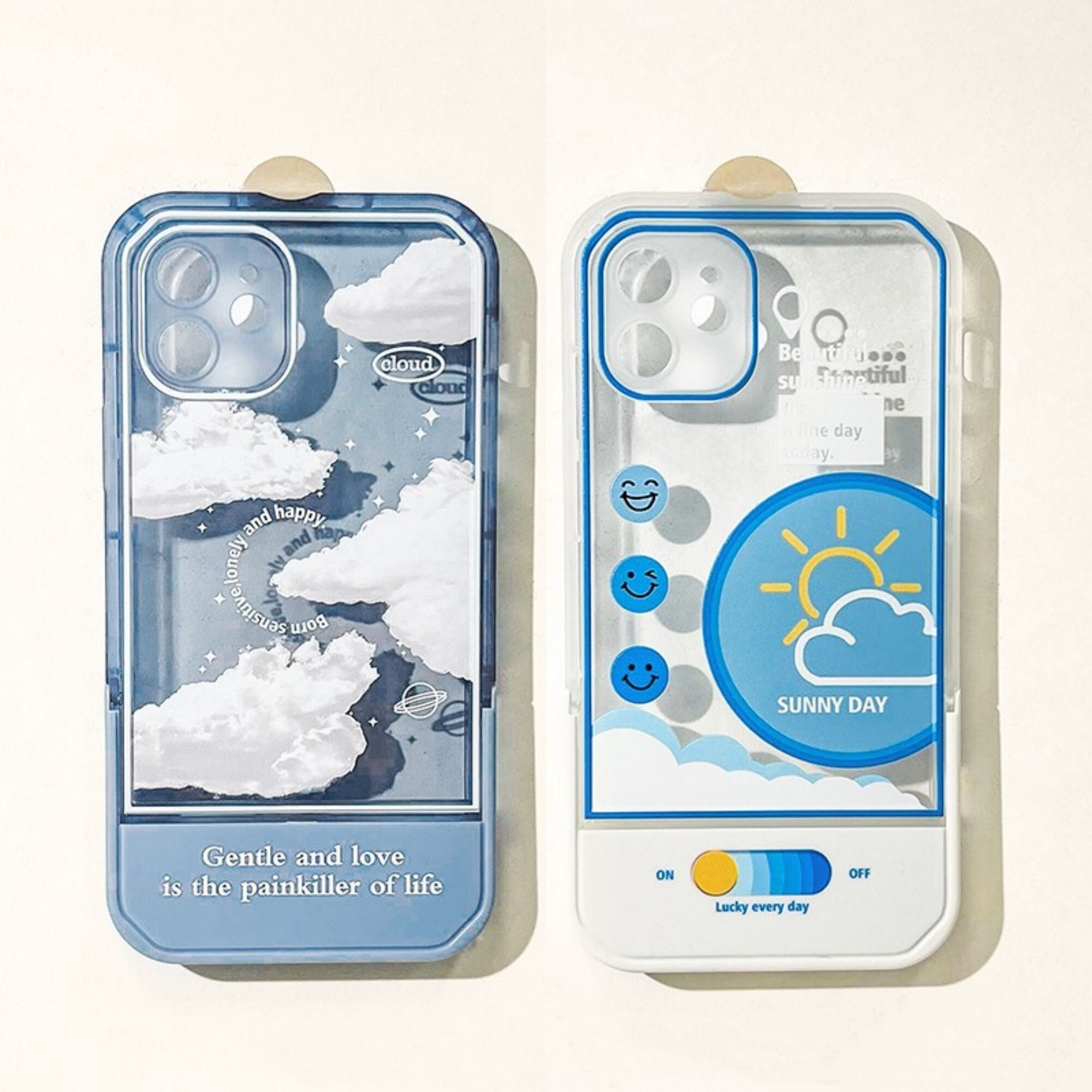 Iphone14 Built-in Stand Iphonecase Cloud Weather and Colorful Design ...