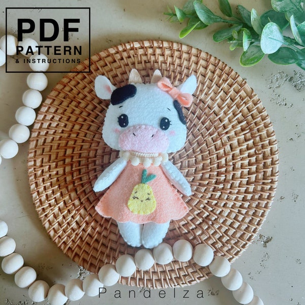 Felt Cow Pattern - Etsy