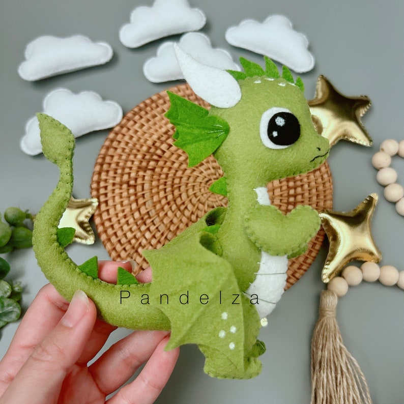 Felt Dragon Sewing Pattern Set, DIY Mobile Garland (PDF Pattern) - Etsy