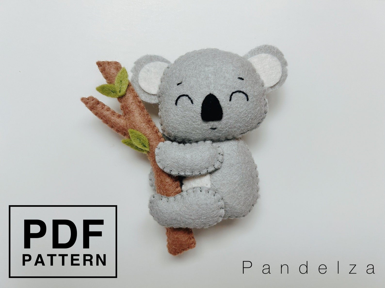 Koala Felt Sewing Pattern and Instruction. Easy Hand Sewing - Etsy