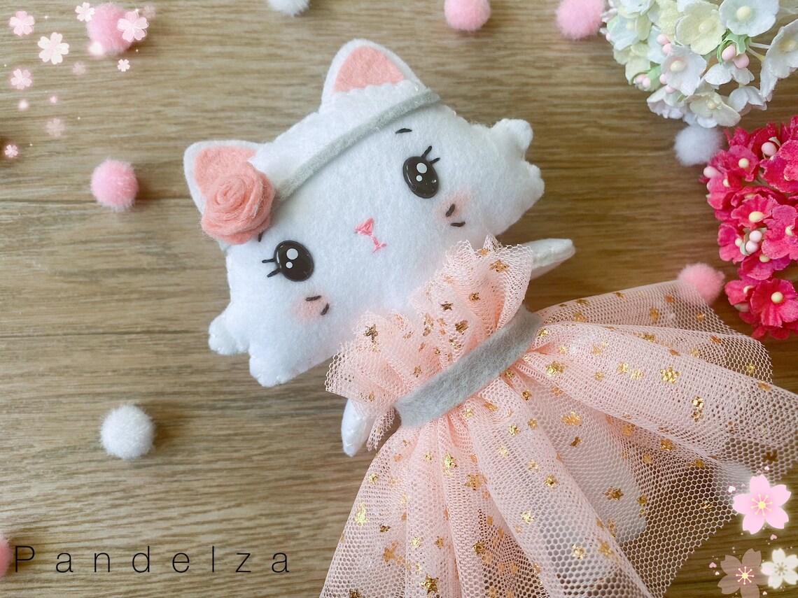 Cat Felt PDF Pattern. DIY Kitty Plushie Toy Doll Sewing With - Etsy