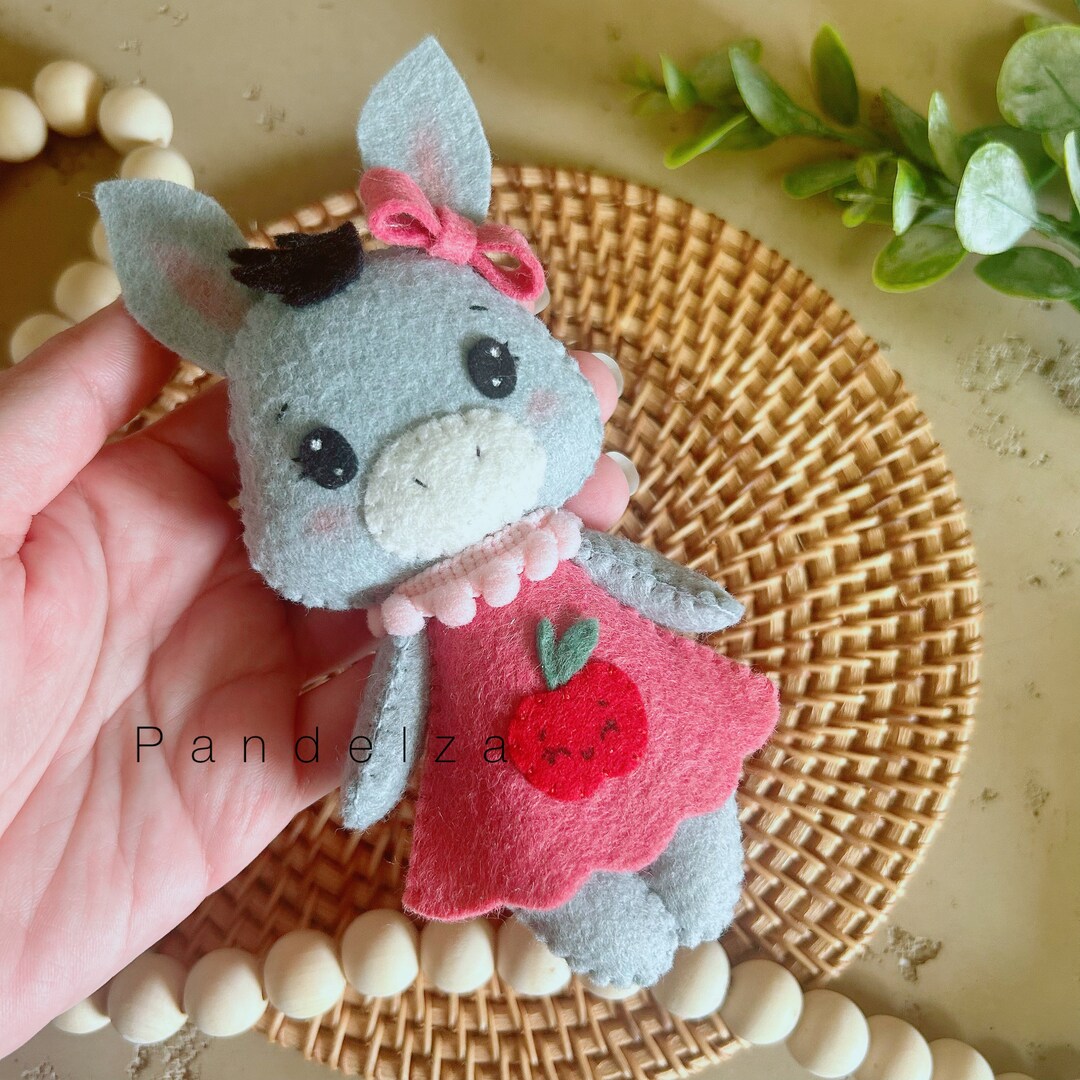 Donkey Felt Doll PDF Pattern. DIY Felt Sewing Toys Doll Plushie/ Baby ...