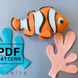 Clown Fish PDF Pattern. DIY Softy Stuffed Toy Sea Animal. Easy Pattern ...