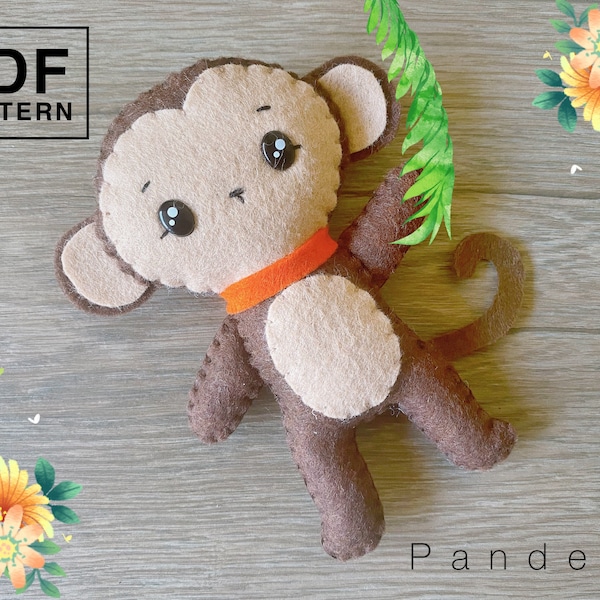 Felt Monkey - Etsy