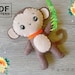 Monkey Felt PDF Pattern. Easy Hand Sewing Pattern. Jungle - Etsy
