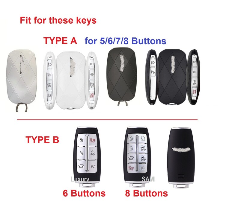 Cover Fit for Gv60 G80 G70 Gv70 Gv80 G90 Gv90 Luxury Key Fob Cover Case ...