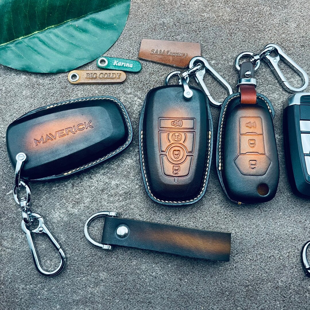 For 2023 2024 Maverick Key Fob Cover Case Leather Maverick Xl Xlt ...