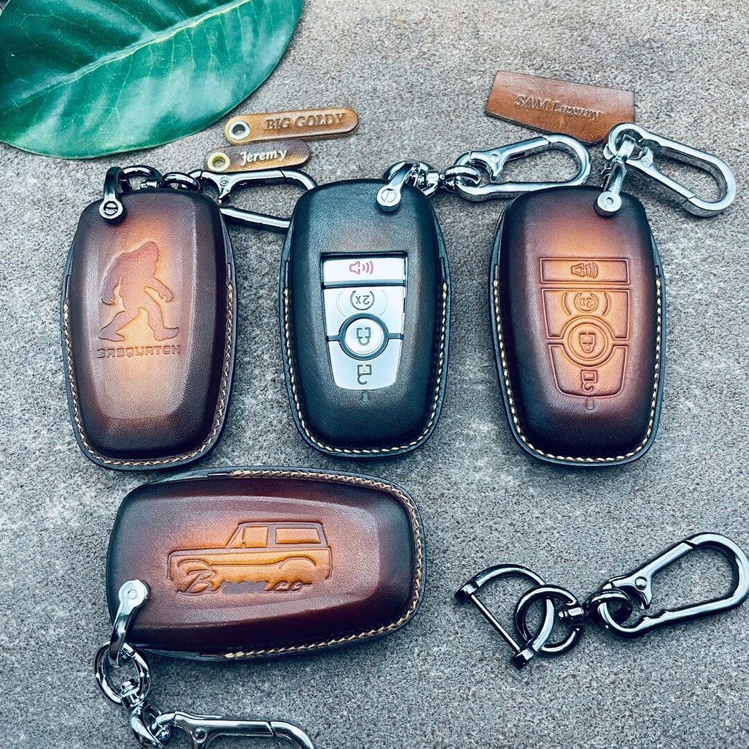 Cover for 2024 Bronco Sport Key Fob Cover Case Leather Protective ...