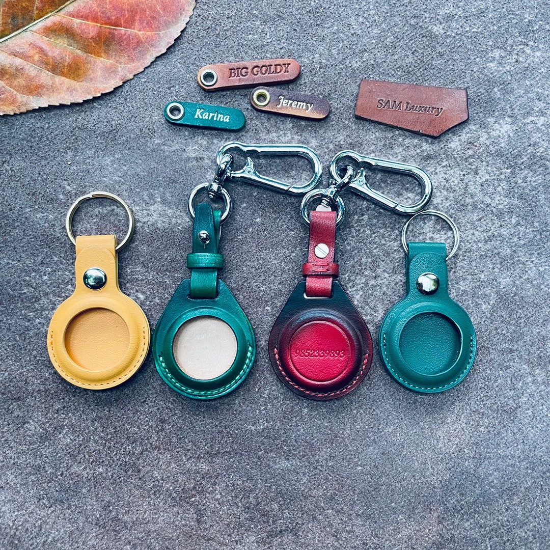 Leather Airtag Case Airtag Cover Airtag Pouch Pocket Leather - Etsy