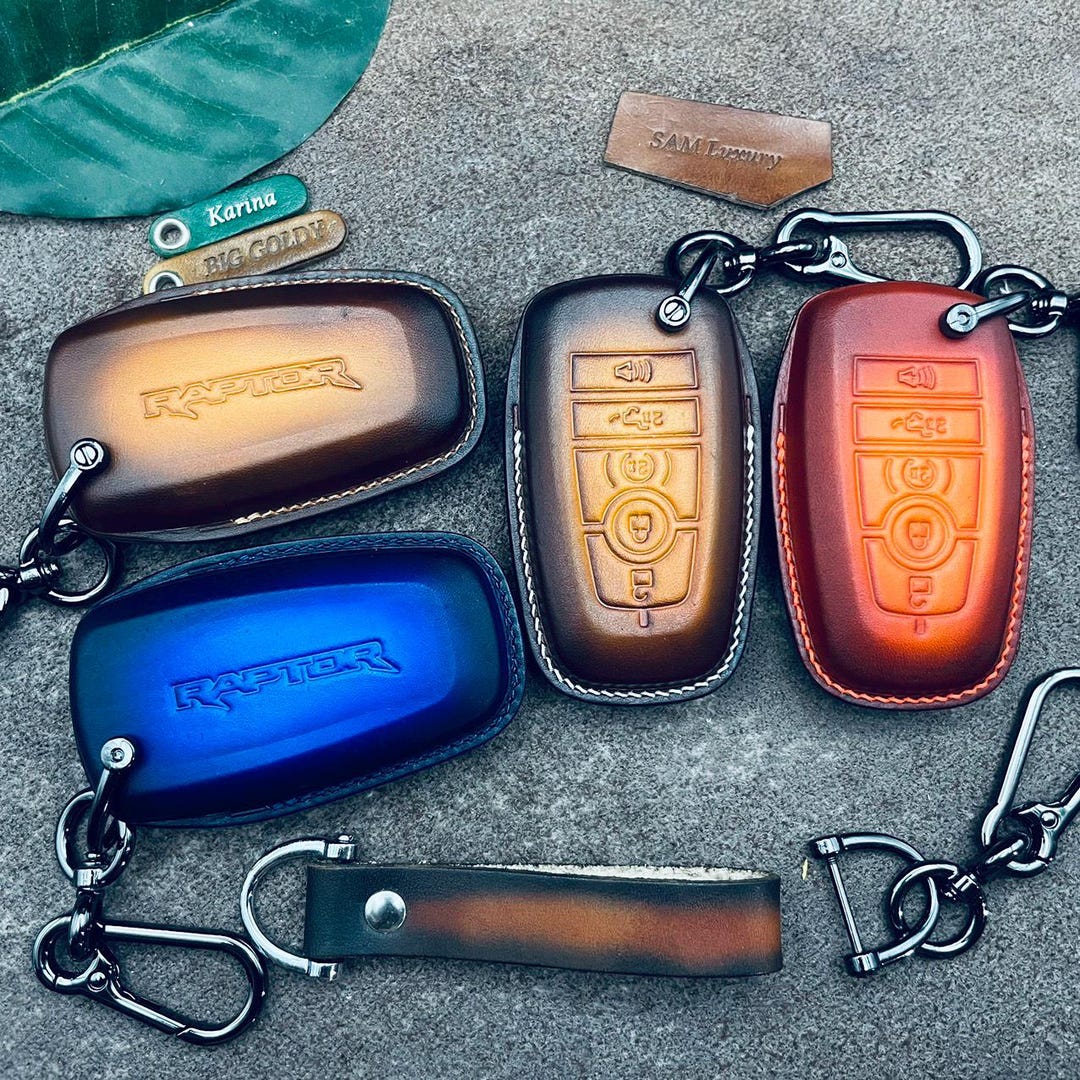 For 2023 2024 Raptor R Key Fob Cover Case Leather Raptor Remote Keyless ...
