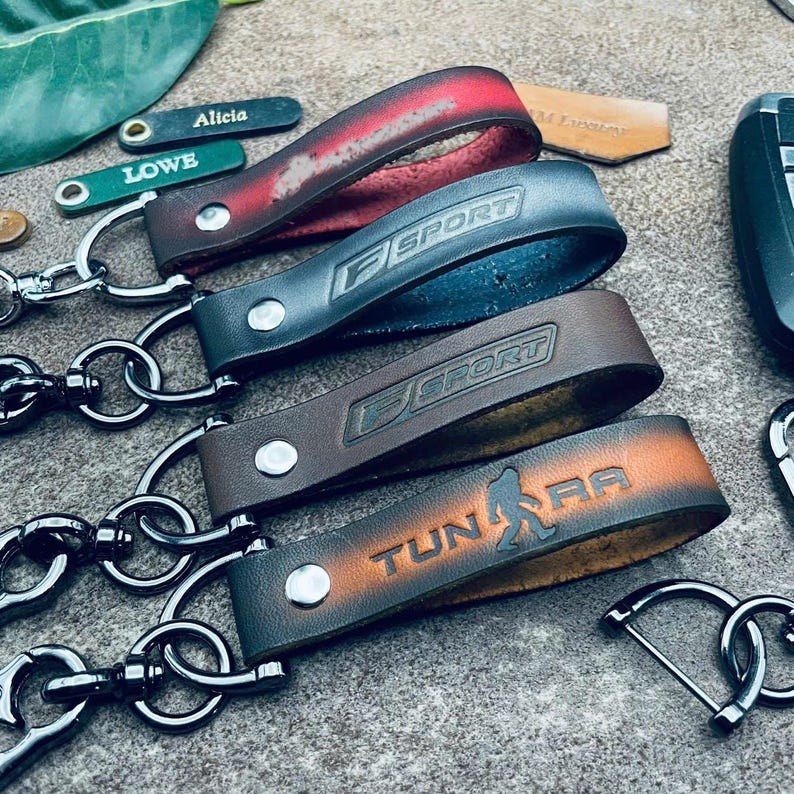 Leather Keychain Lanyard for GMC Chevy, Fit Yukon Sierra Denali Zr2 ...