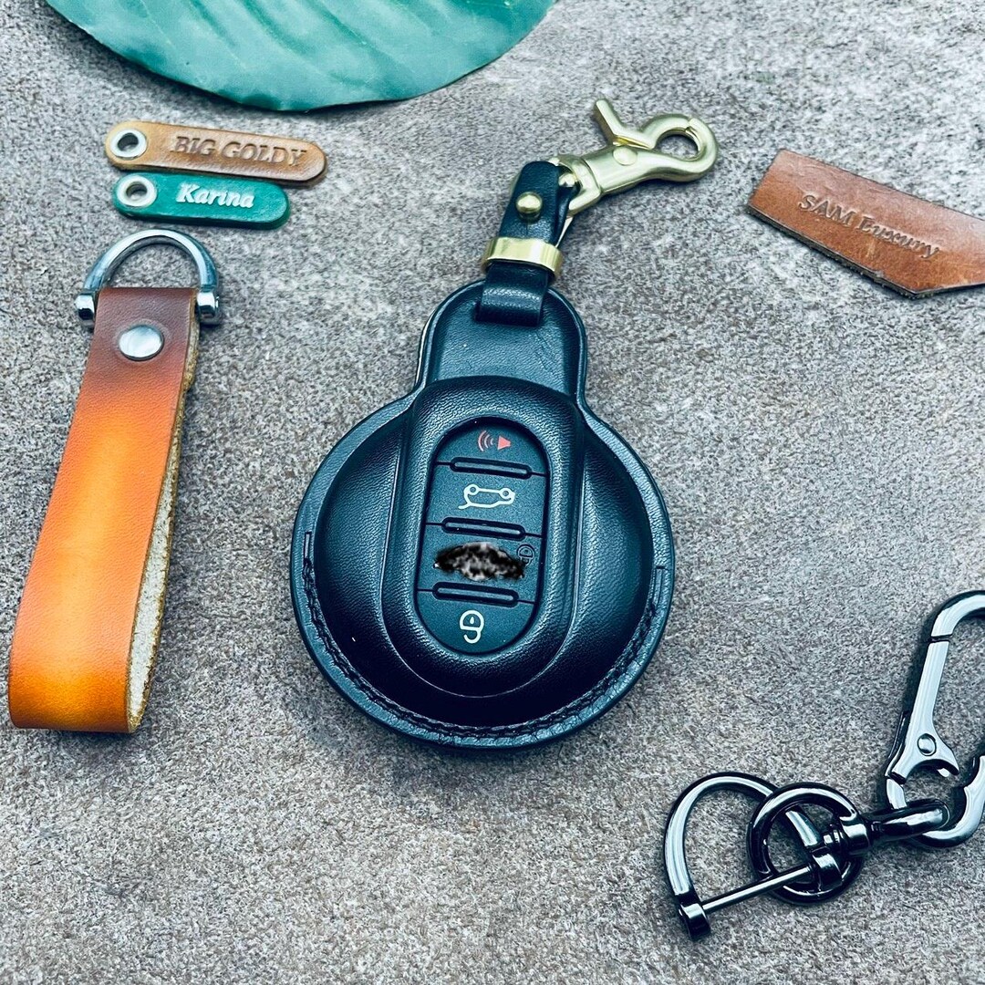 All Types Mini Key Fob Cover Case Leather for Clubman Countryman F60 R ...