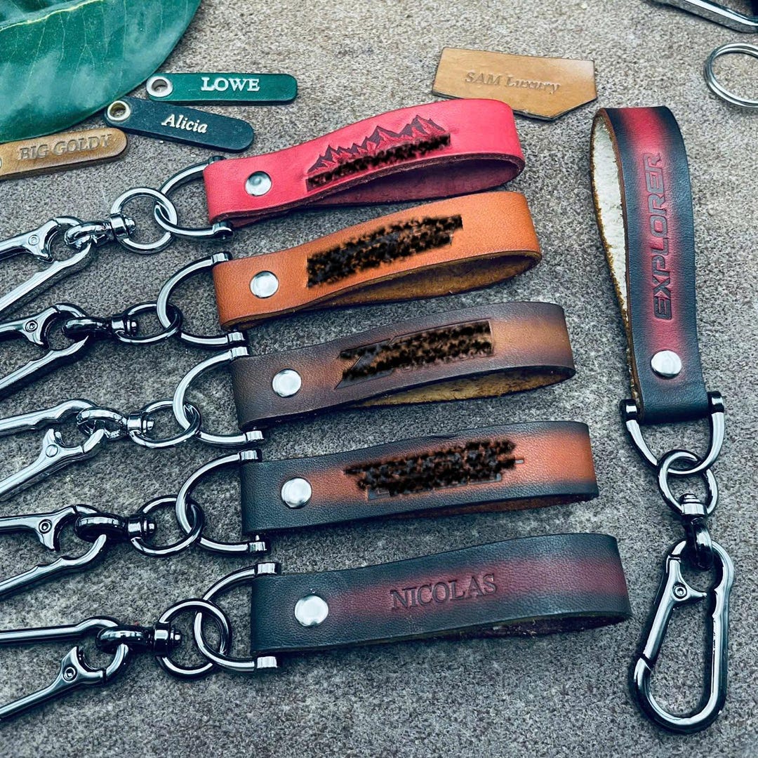 Leather Keychain Lanyard for GMC Chevy, Fit Yukon Sierra Denali Zr2 ...