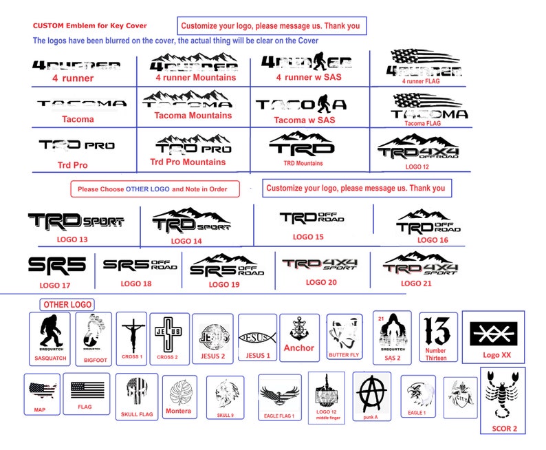 Cover Fit for 4 Runner Limited Sr5 Premium Key Fob Cover Case Leather ...