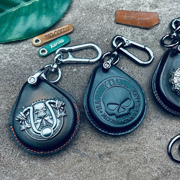 Harley Davidson Leather Key Fob Holder - Etsy