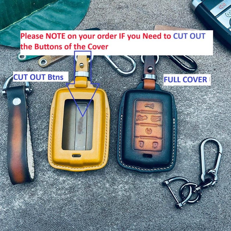 Leather Key Cover Fit for Wrangler Gladiator Grand Wagoneer 2024 2025 ...