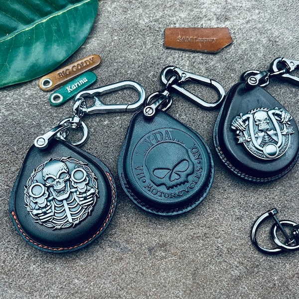 Harley Davidson Leather Key Fob Holder - Etsy