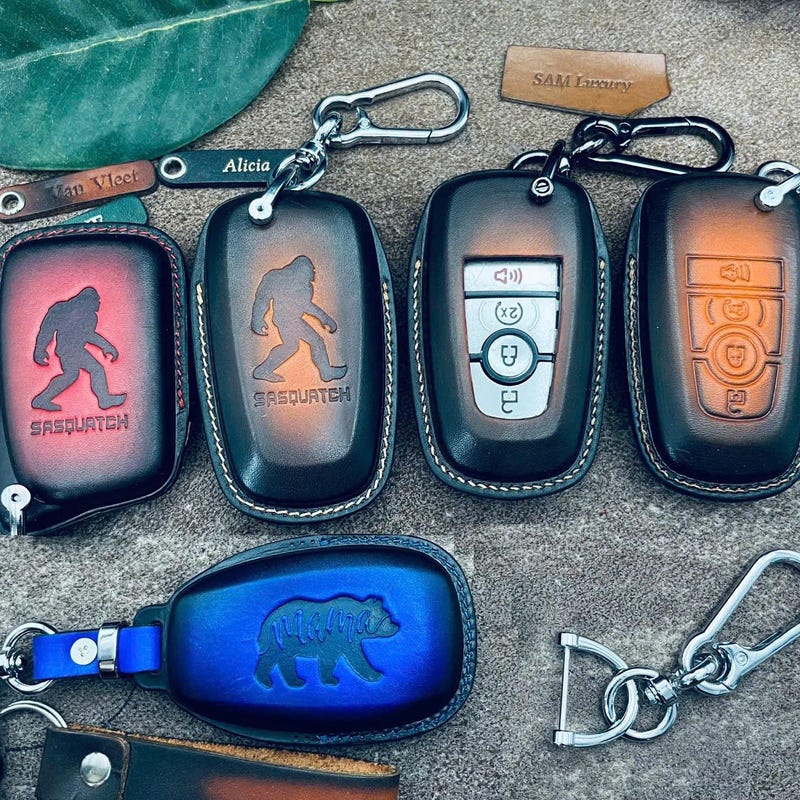 Key Fob Holder Wood - Etsy