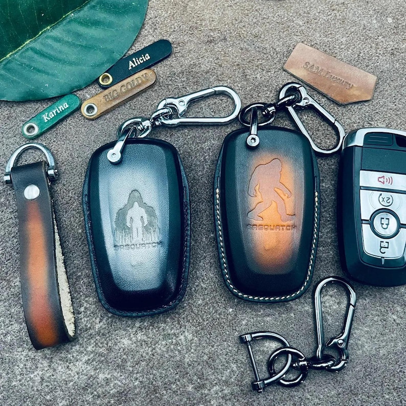 Cover Fit for SUV Sport Key Fob Cover Case Leather Remote Holder ...