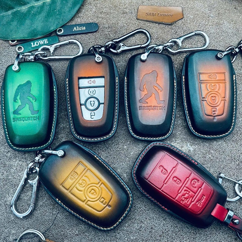 Cover Fit for SUV Sport Key Fob Cover Case Leather Remote Holder ...