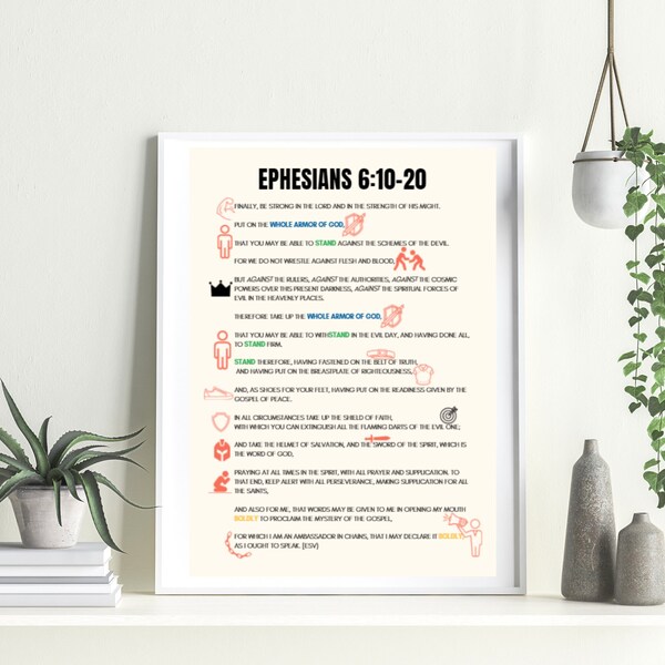 Armor of God Poster Kids - Etsy