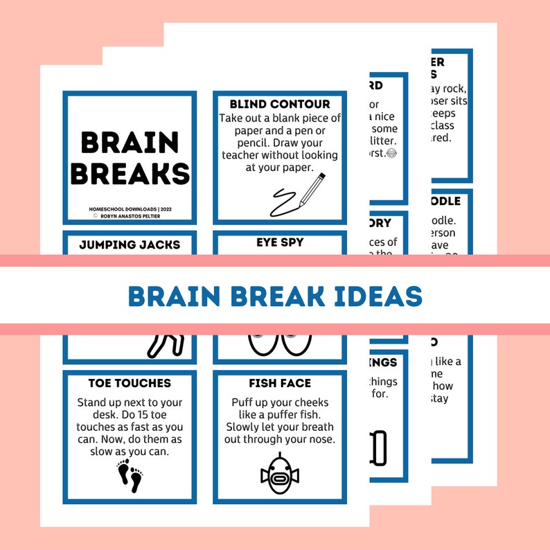 Brain Break Flashcards: Have Fun Taking Brain Breaks in the Classroom ...
