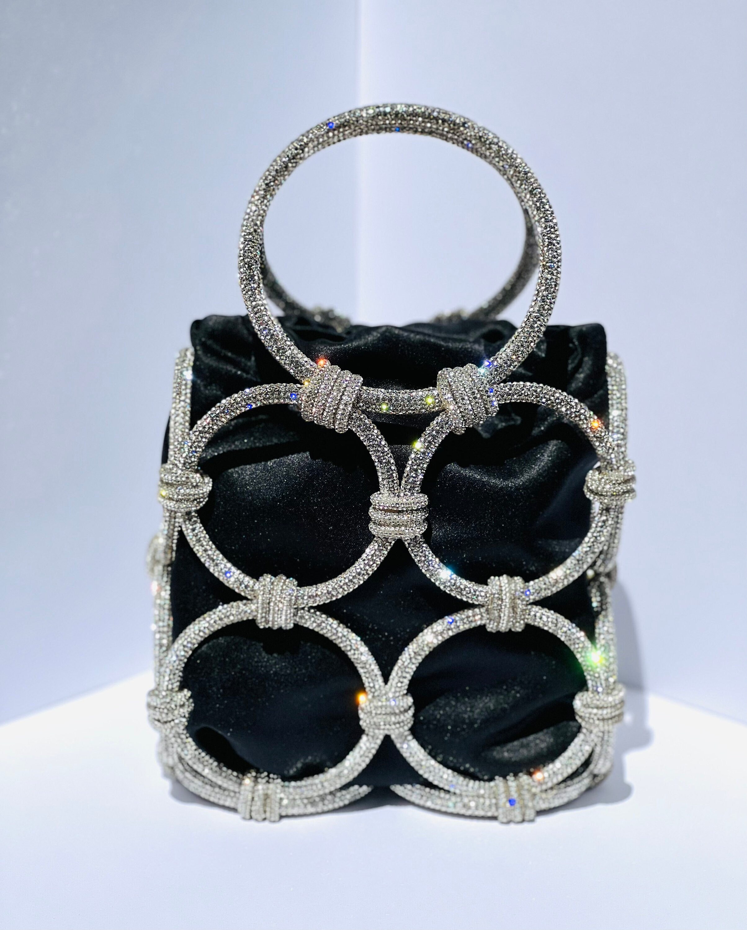 The HALO Crystal Rhinestone Handbag Rhinestone Bag Evening - Etsy