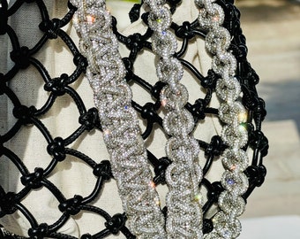 Rhinestone Purse Strap, Crystal Rhinestone Braided Purse Strap, Crystal ...