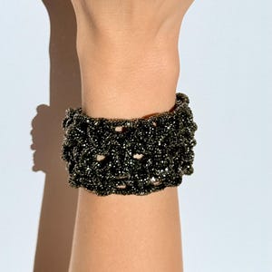 The CUFF, Handmade Crystal Rhinestone Cuff Bracelet, Braided Statement ...