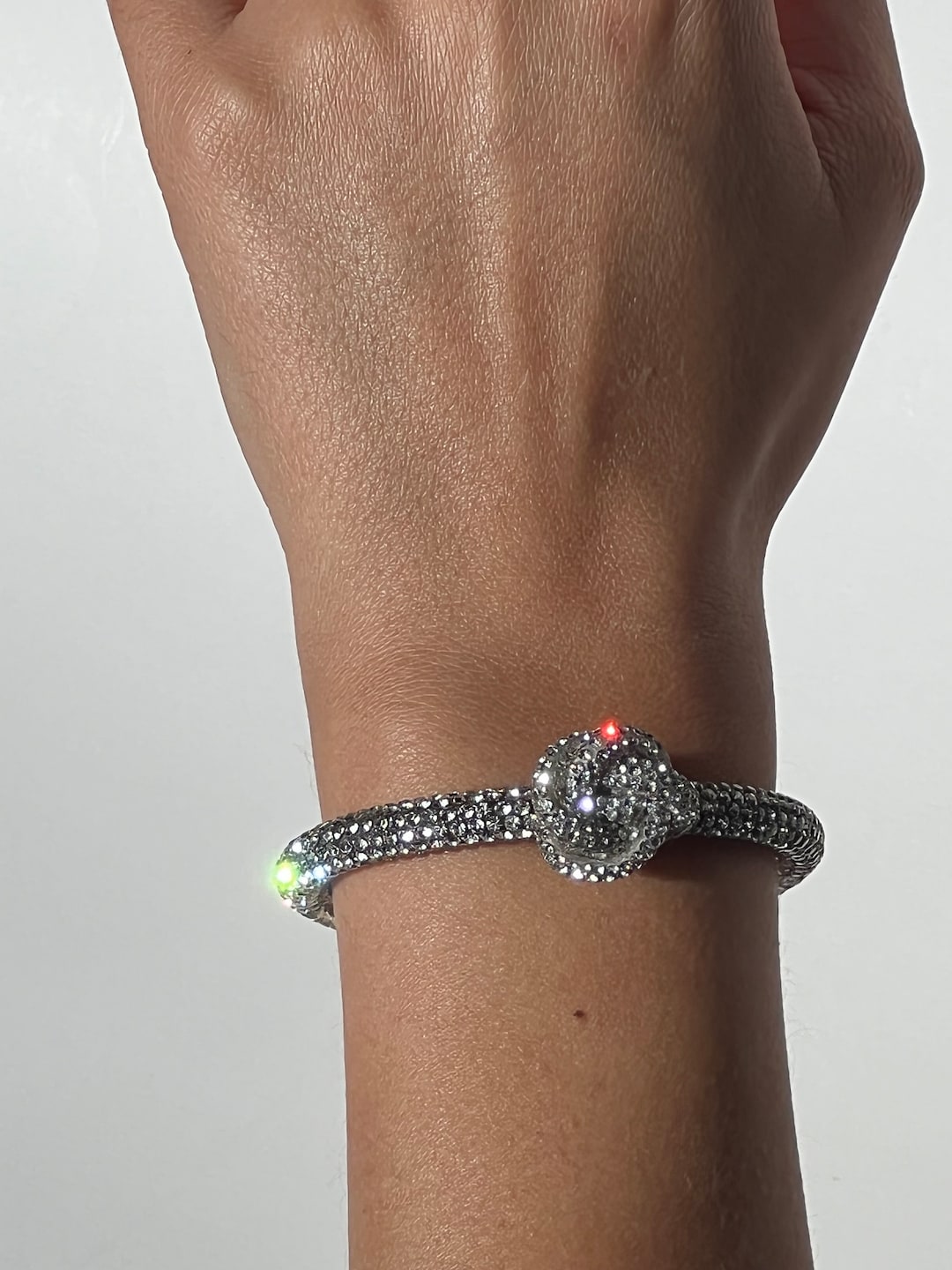Crystal Rhinestone Rope Rose Bracelet, Knotted Bracelet, Rhinestone ...