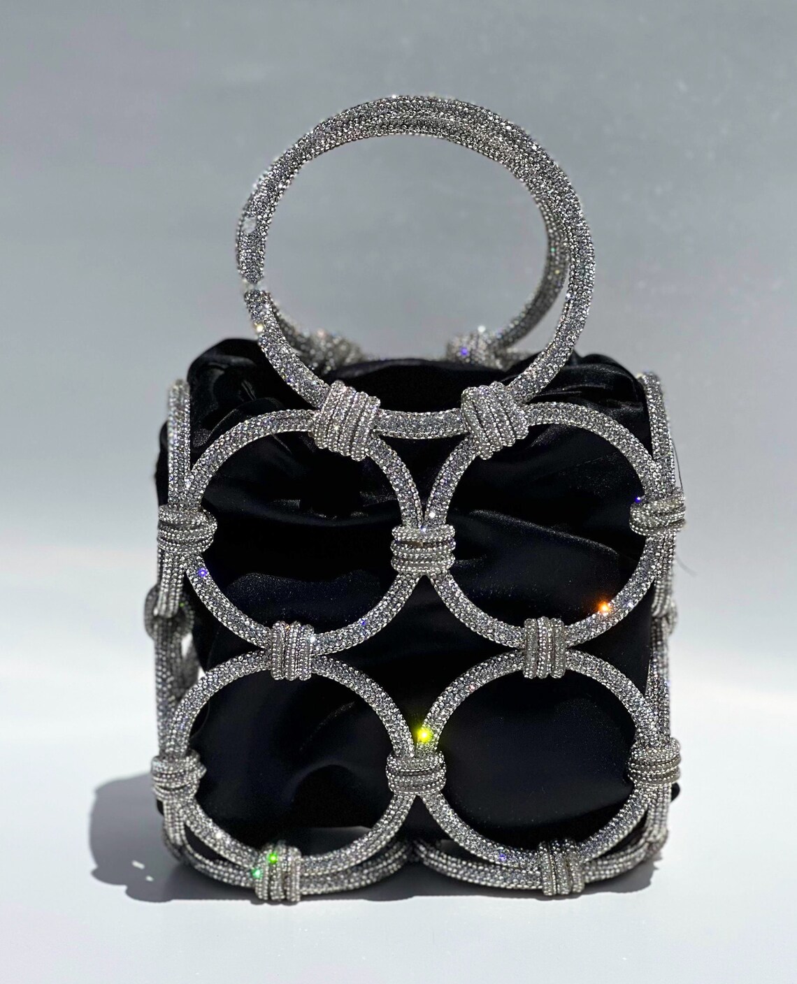 The HALO Crystal Rhinestone Handbag Rhinestone Bag Evening - Etsy