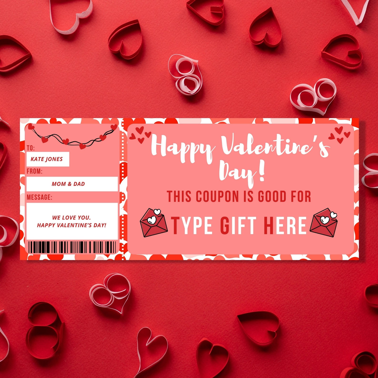 Valentines Coupons Printables Love Coupon Valentine Coupon Love Coupon ...