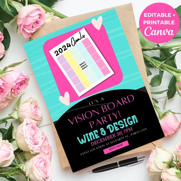 Vision Board Template - Etsy