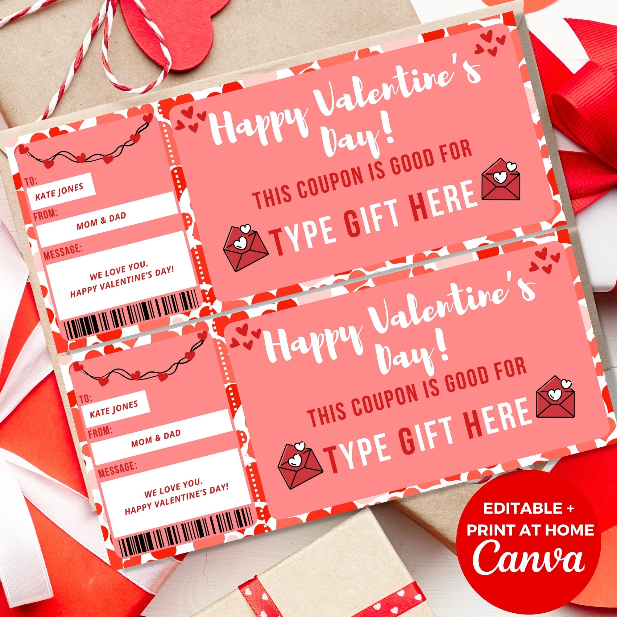 Valentines Coupons Printables Love Coupon Valentine Coupon Love Coupon ...