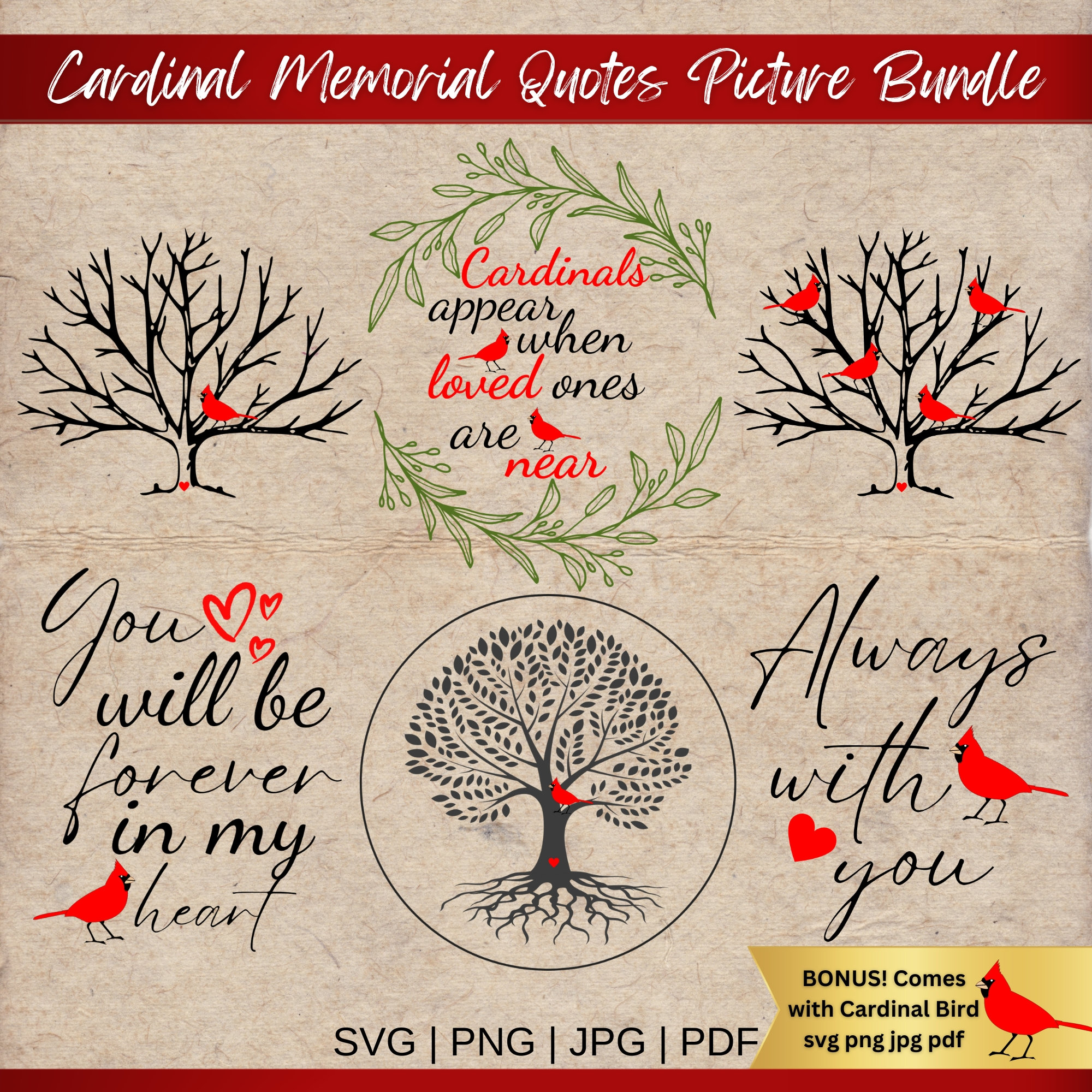 Cardinal Ornament SVG Cardinal Memorial Ornament Cardinal Christmas ...